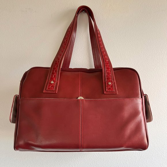 Jill-E Designs | Bags | Jille Designs Red Leather Camera Bag Satchel ...